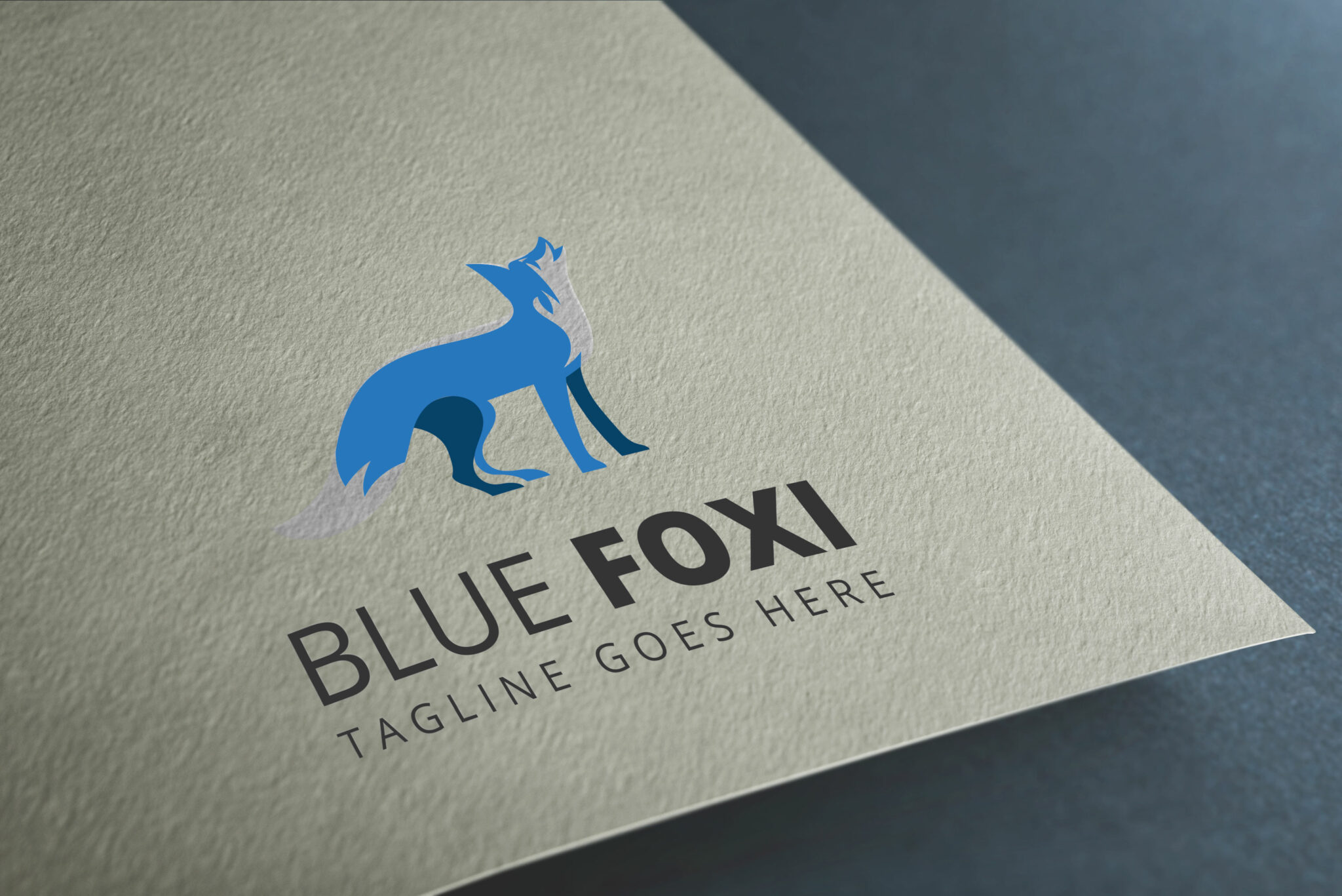 Blue Fox Character Logo Design – MasterBundles