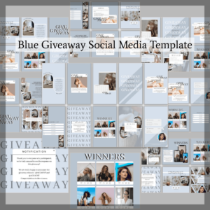 Blue Giveaway Social Media Template – MasterBundles