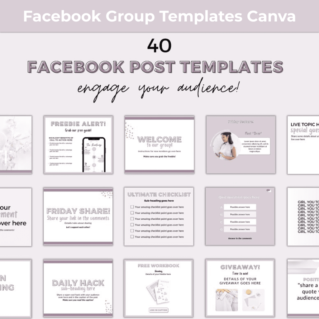Facebook Group Templates Canva – MasterBundles