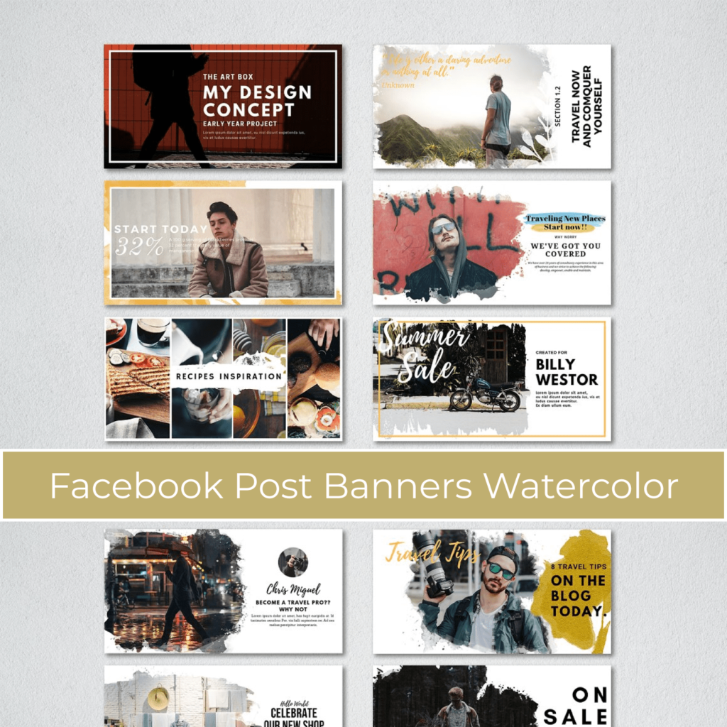 10 Banner Facebook Cover Templates Vector File | MasterBundles