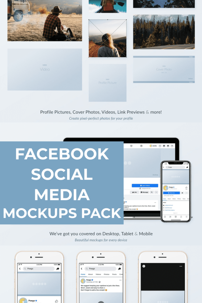 Facebook Social Media Mockups Pack – MasterBundles