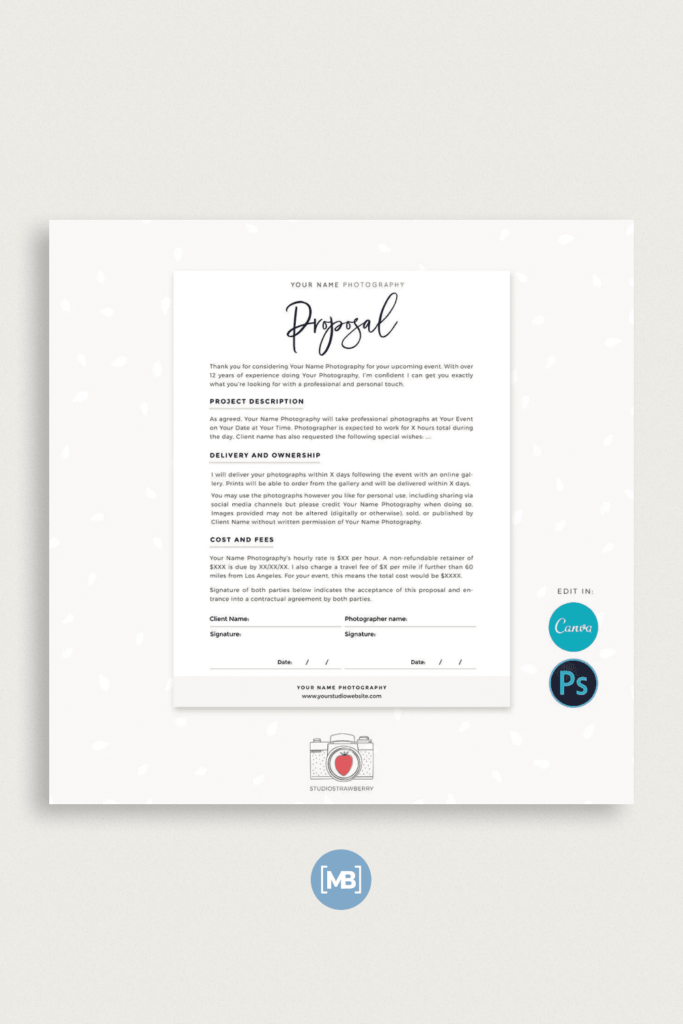 15+ Best Photography Proposal Templates for 2021 - MasterBundles