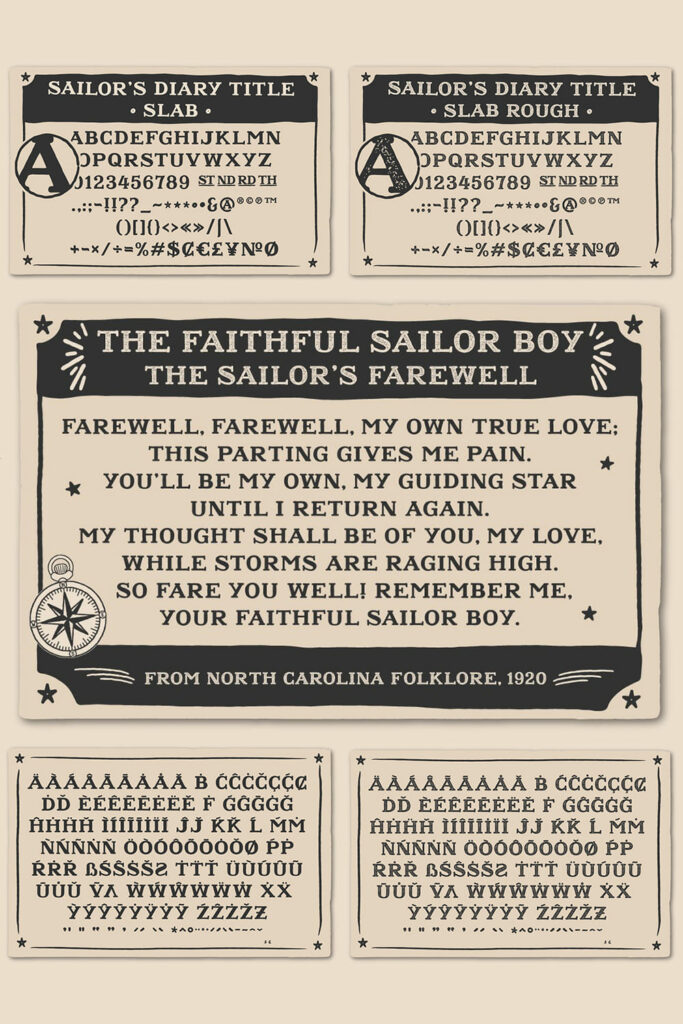 Sailors Diary Title Slab Fonts – MasterBundles
