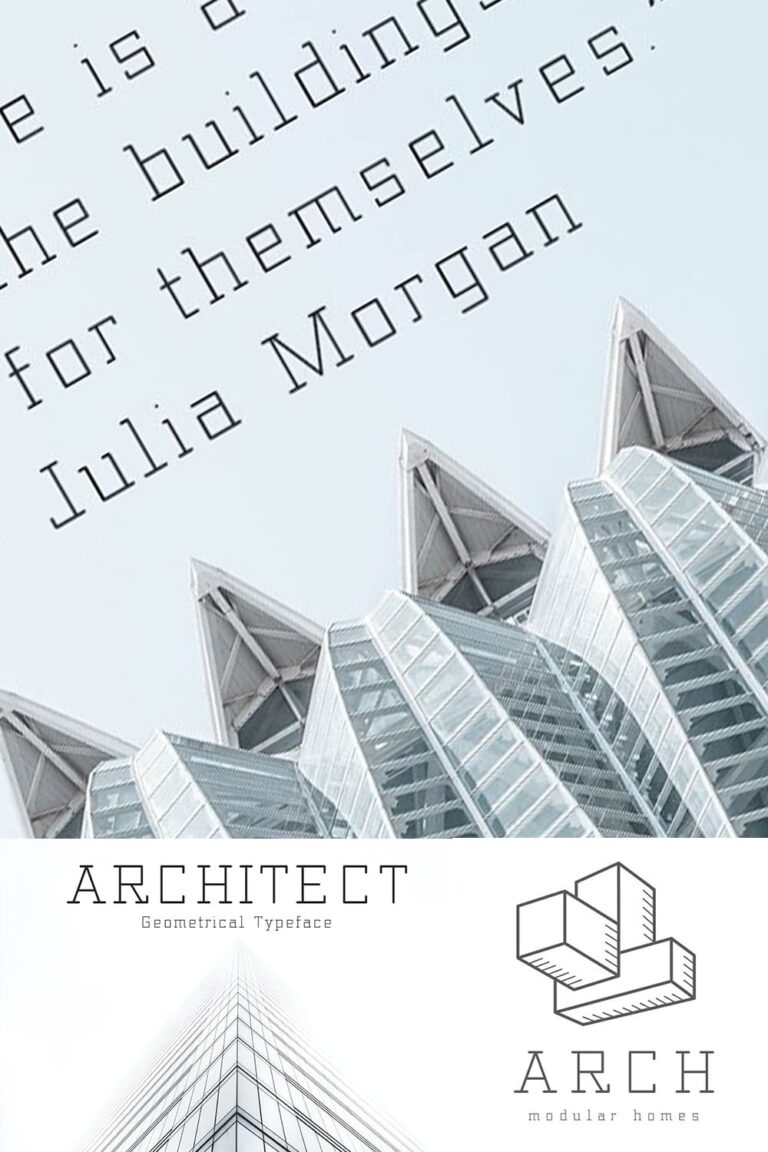 Architect - Geometrical Typeface – MasterBundles