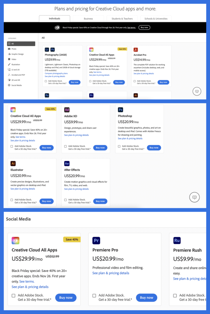 100+ Black Friday and Cyber Monday Deals for Designers 2021