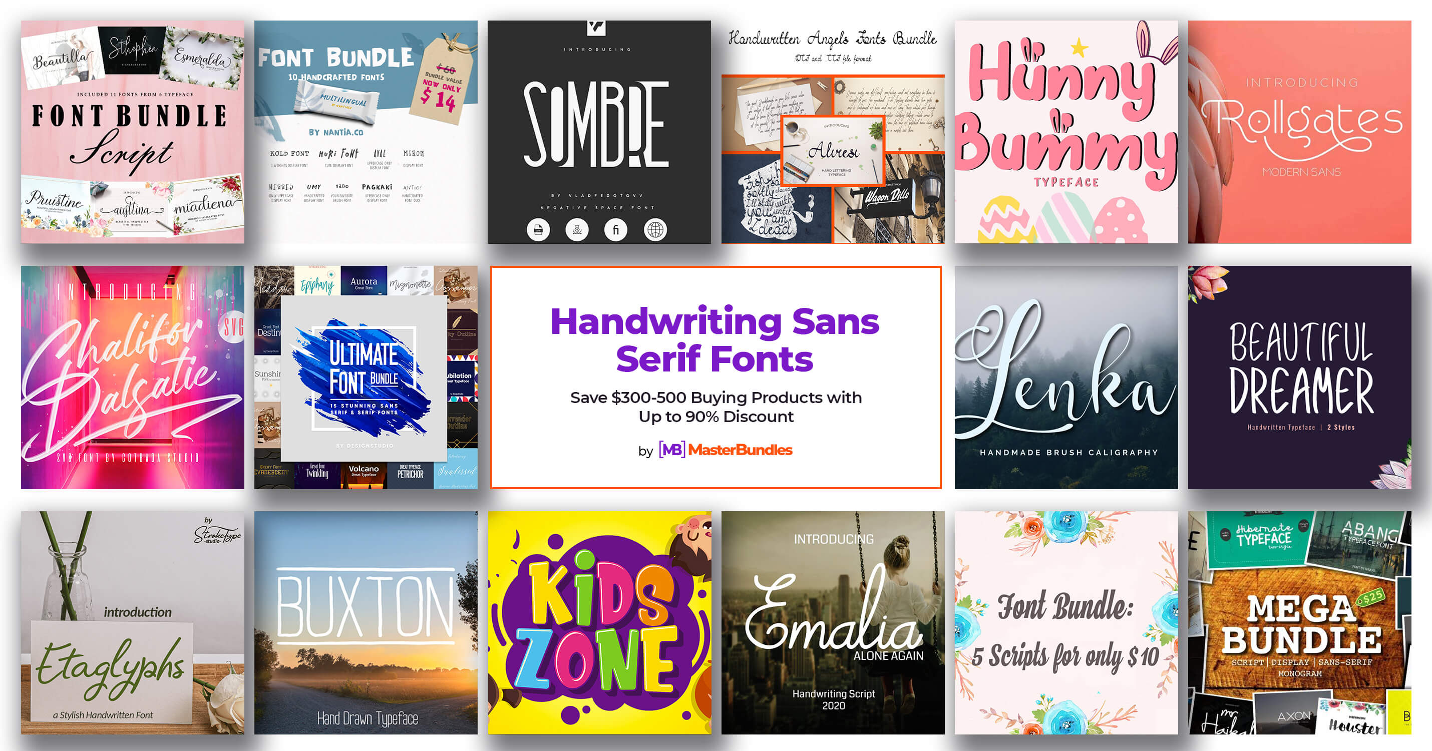 161+ Handwritten Sans Serif Fonts 2025 - MasterBundles