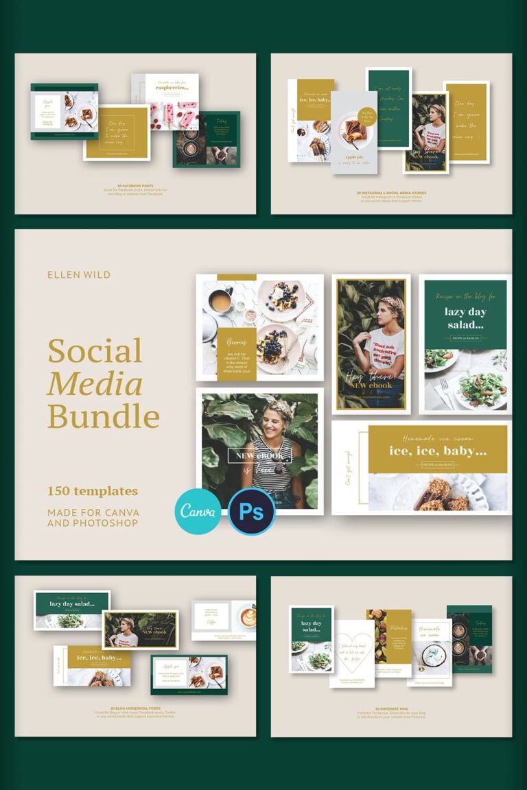 Social Media Bundle CANVA, Photoshop – MasterBundles