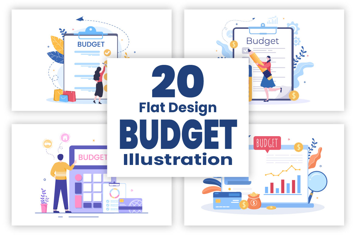 20 Budget Financial to Managing or Planning Illustrations – MasterBundles