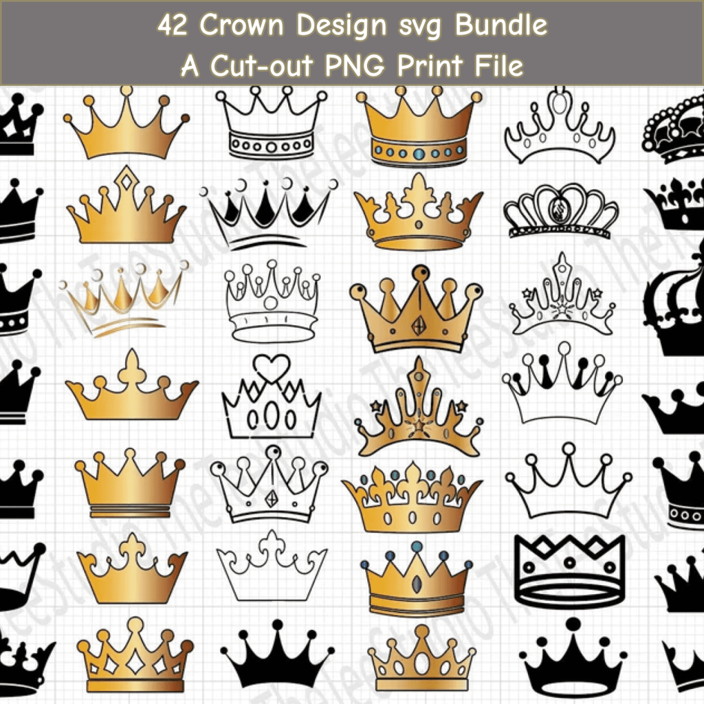 42 Crown Design Svg Bundle – MasterBundles