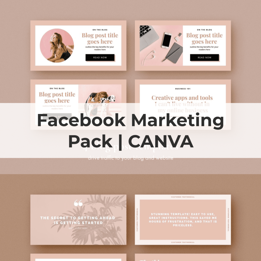 Facebook Marketing Pack | CANVA – MasterBundles