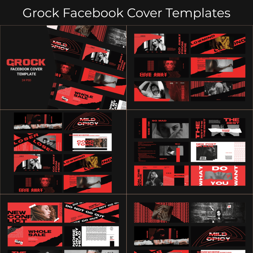 Grock Facebook Cover Templates – MasterBundles