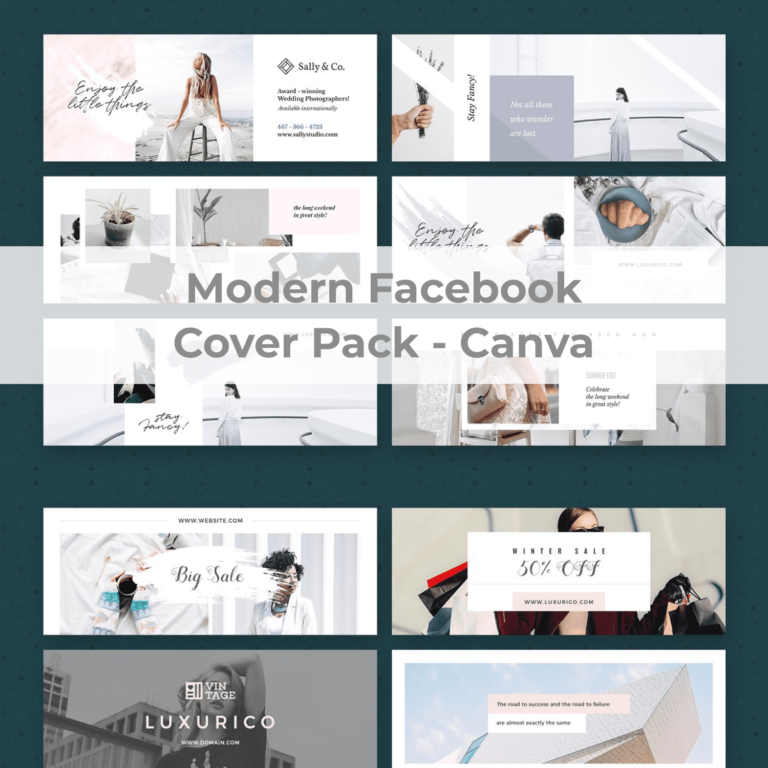 Modern Facebook Cover Pack - Canva – MasterBundles