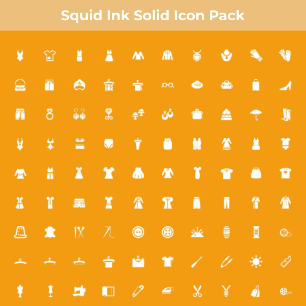 Squid Ink Solid Icon Pack – MasterBundles