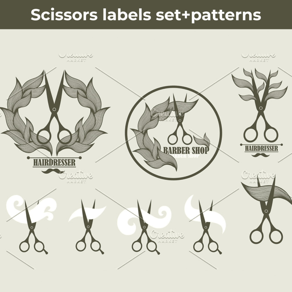Boho Scissors Labels and Patterns – MasterBundles
