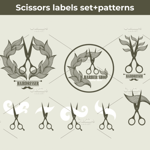 Boho Scissors Labels and Patterns – MasterBundles