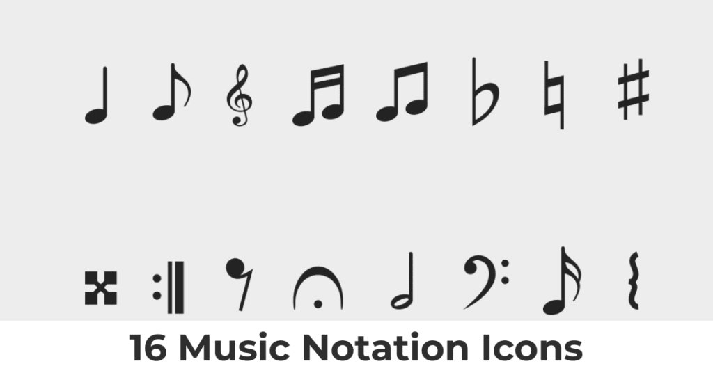 16 Music Notation Icons – MasterBundles