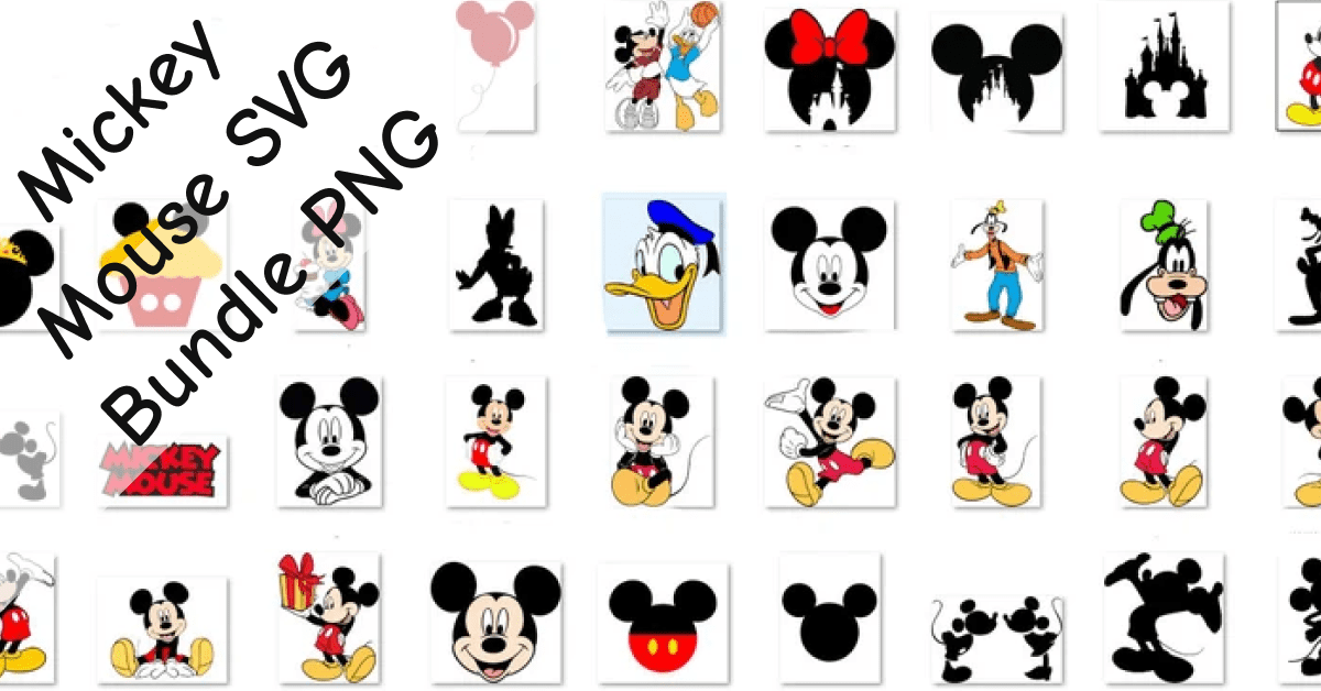 Mickey Mouse SVG Bundle PNG – MasterBundles