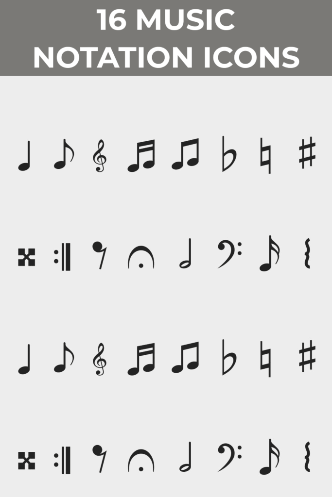 16 Music Notation Icons – MasterBundles