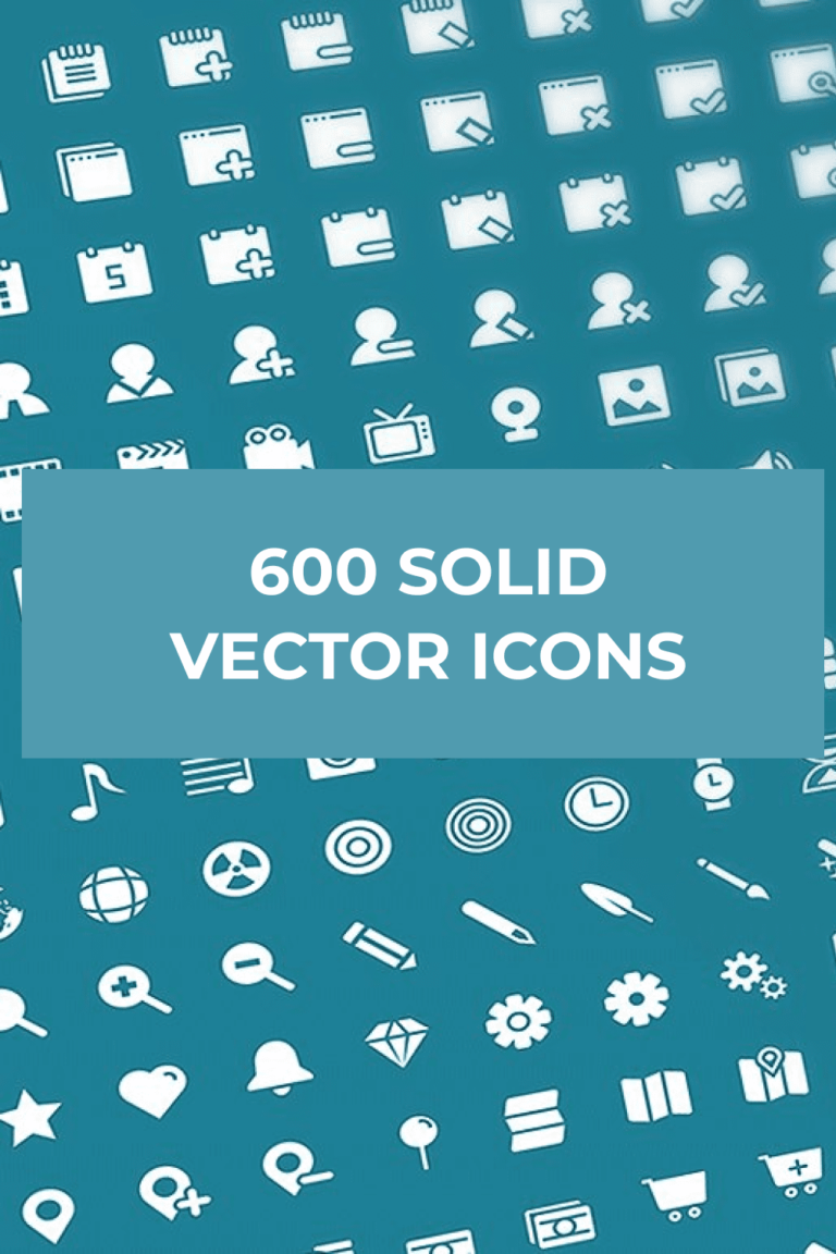 600 Solid Vector Icons – MasterBundles