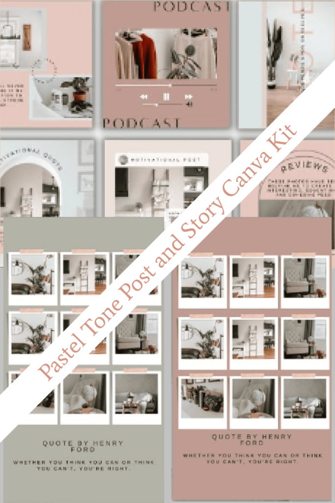 Pastel Tone Post and Story Canva Kit – MasterBundles