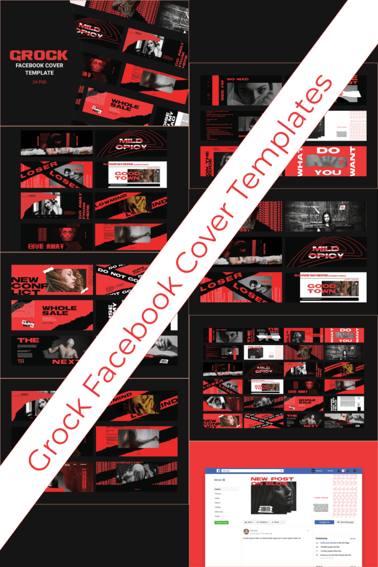 Grock Facebook Cover Templates – MasterBundles