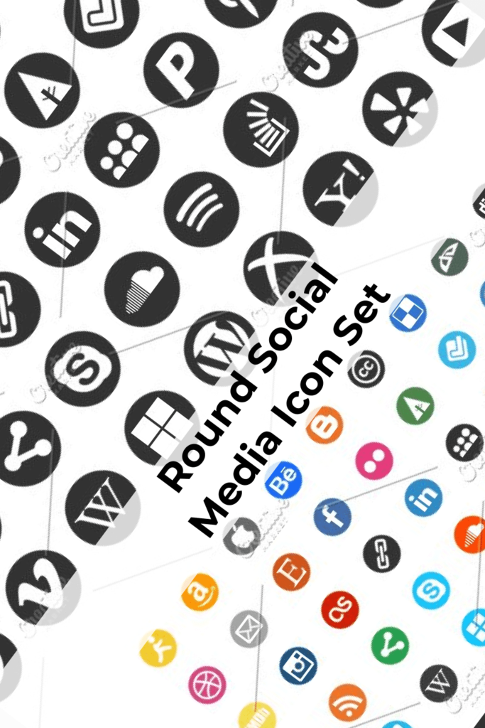 Round Social Media Icon Set – MasterBundles