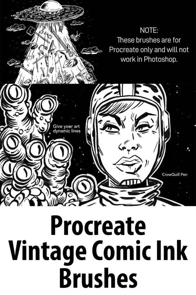 Procreate Vintage Comic Ink Brushes - MasterBundles