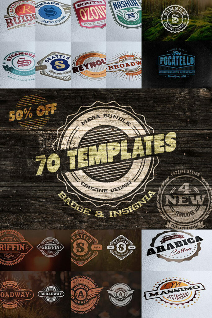 70 Logo / Badge / Insignia Templates – MasterBundles