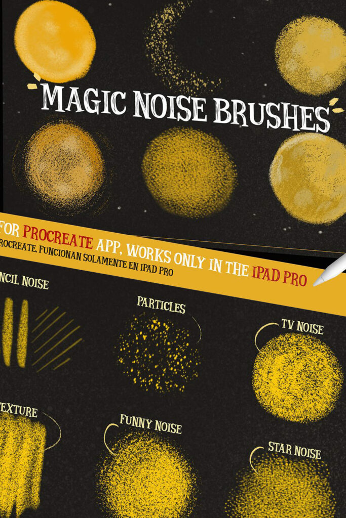 MAGIC NOISE BRUSHES for procreate – MasterBundles