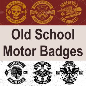 Old School Motor Badges – MasterBundles