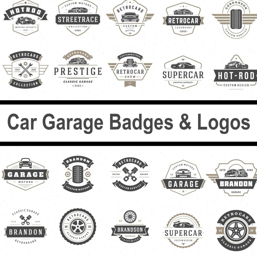 Car Garage Badges & Logos – MasterBundles