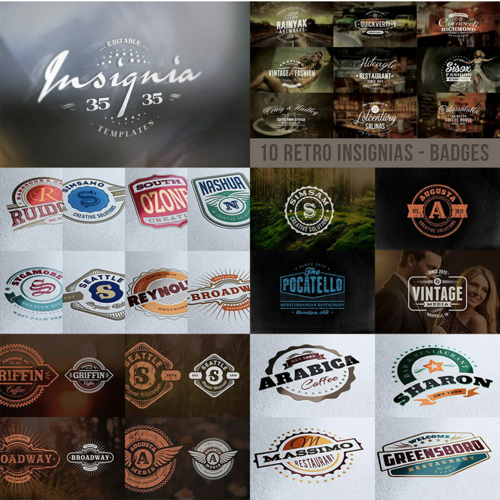 70 Logo / Badge / Insignia Templates – MasterBundles