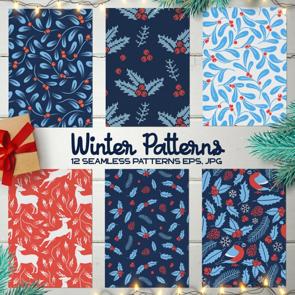 Winter seamless pattern
