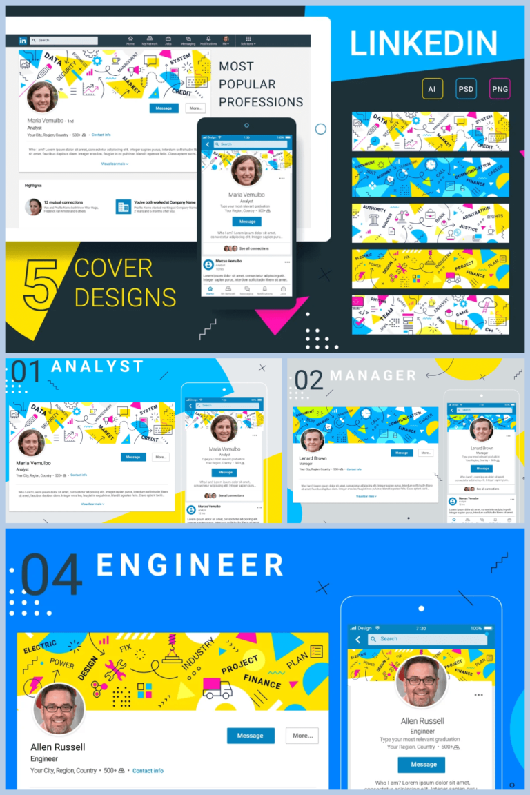 35+ Best LinkedIn Background Banners and Images