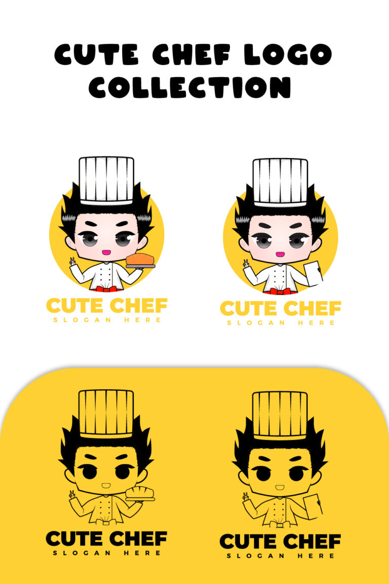 4 Cute Chef Character Logo Collection - only $11 | MasterBundles