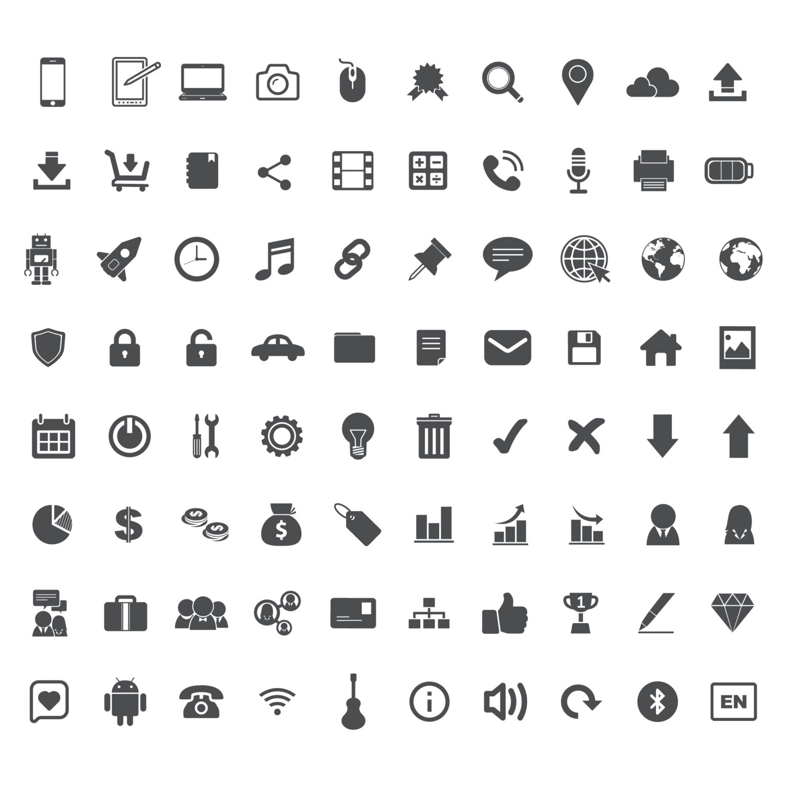 Flat icons in just $5 - MasterBundles