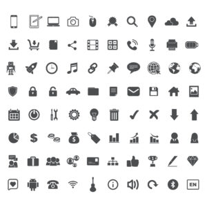 Clear Icons - Solid (500 Icons) | Master Bundles