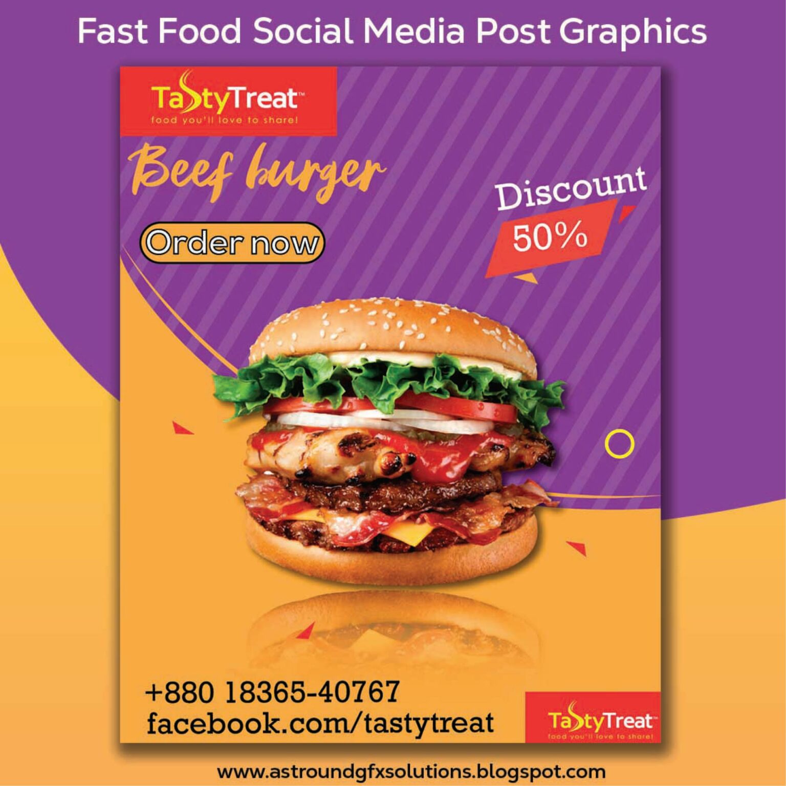 Amazing Fast Food Social Media Graphics Templates - MasterBundles
