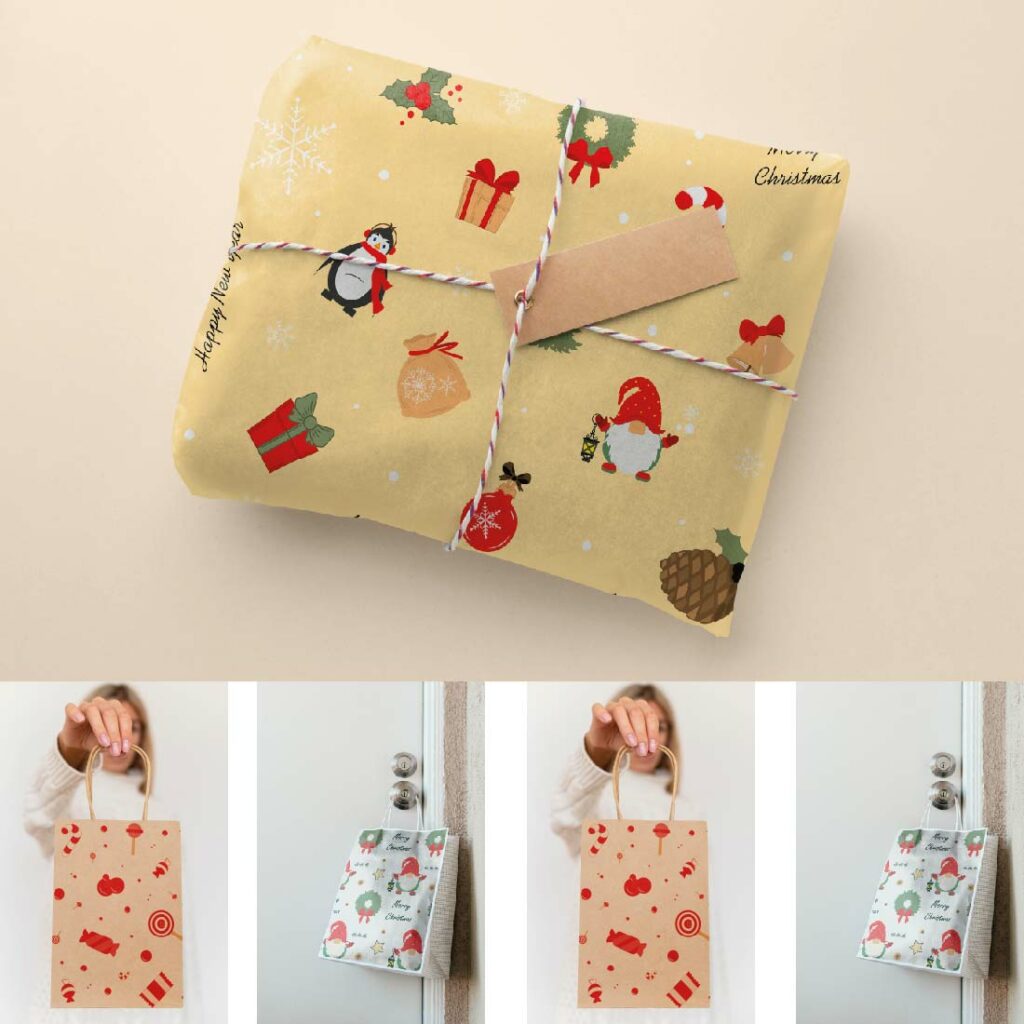 Christmas pattern | Candy pattern | Gnome Christmas pattern - MasterBundles