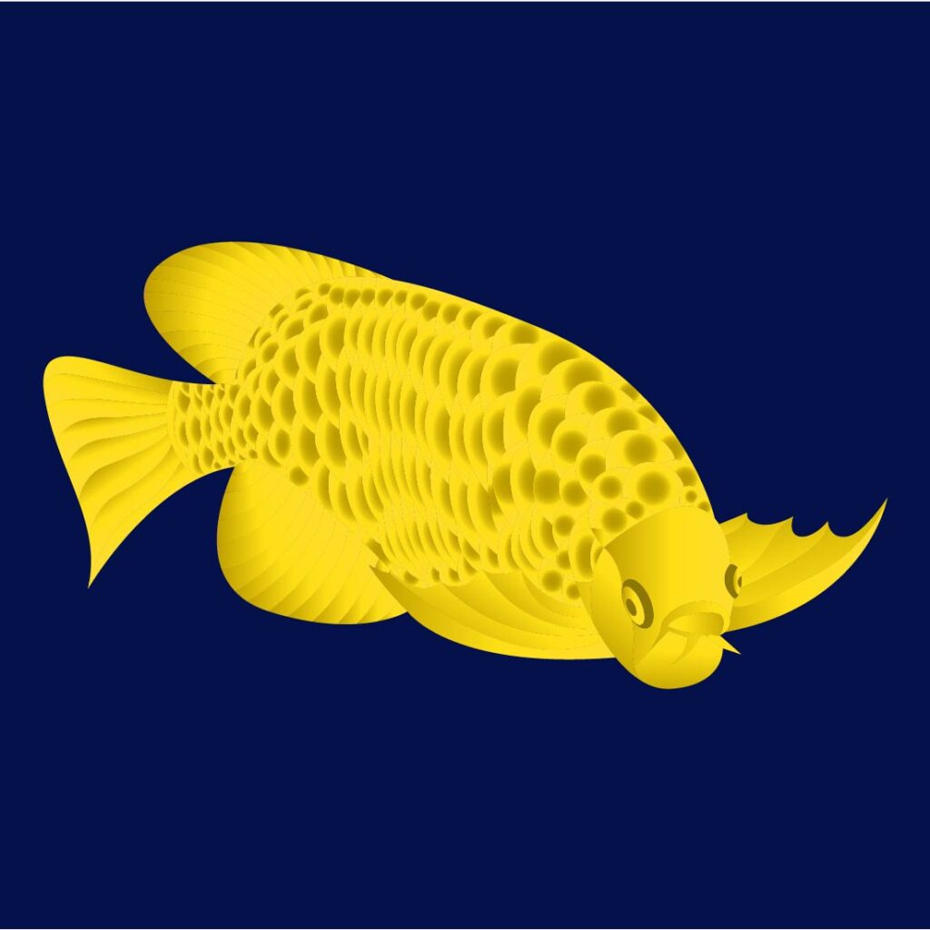 beautiful arowana fish vector illustration bundle set - MasterBundles