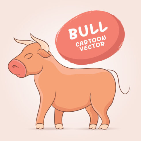 Bull or Buffalo Cartoon vector illustration - MasterBundles