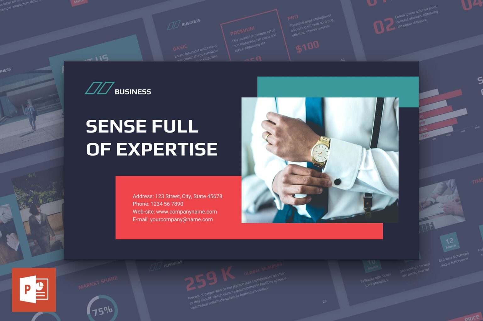 Business Consultant PowerPoint Presentation Template – MasterBundles