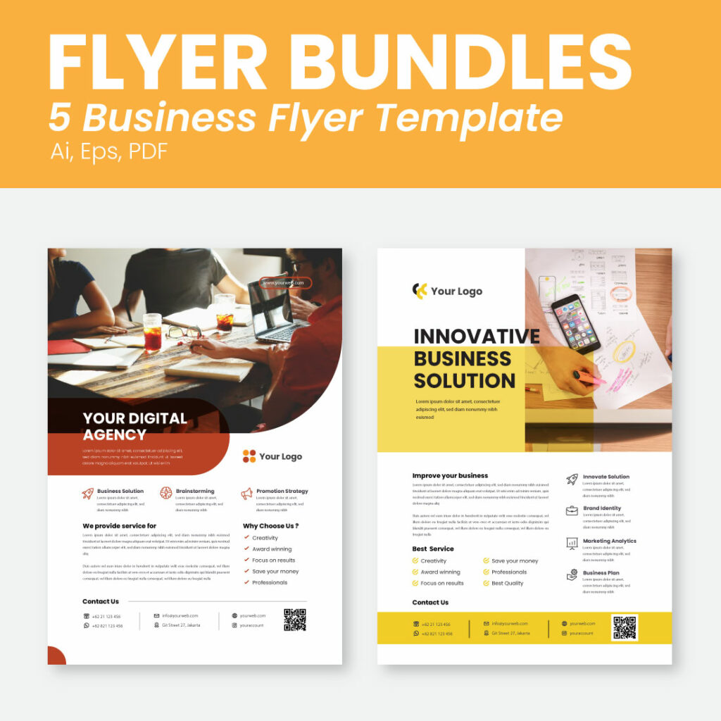 5 Business Flyer Template Bundles - MasterBundles