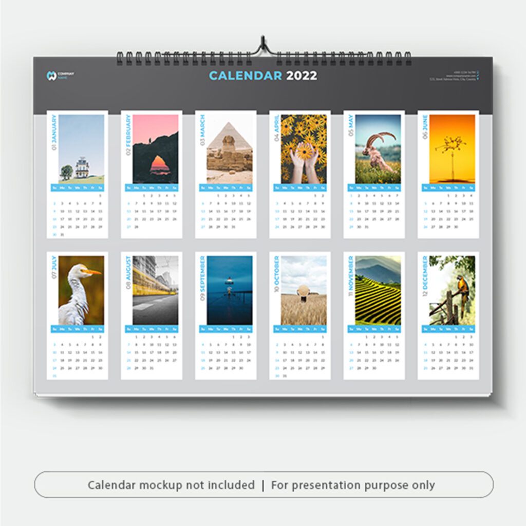 Landscape Calendar 2022 - MasterBundles