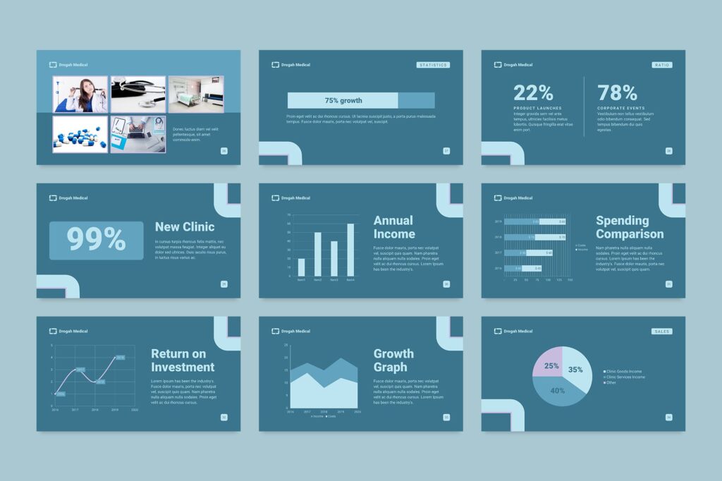 Clinic PowerPoint Presentation Template – MasterBundles