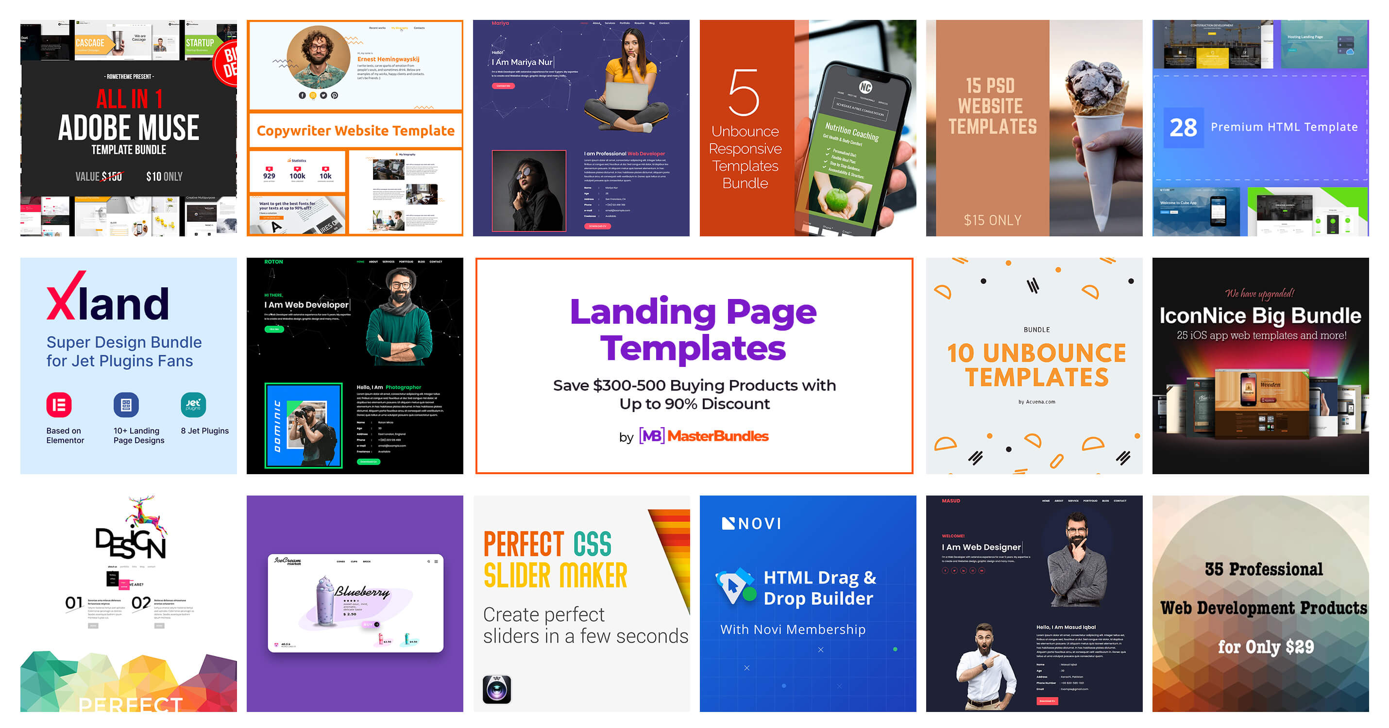 528+ Landing Page Templates 2024 - MasterBundles