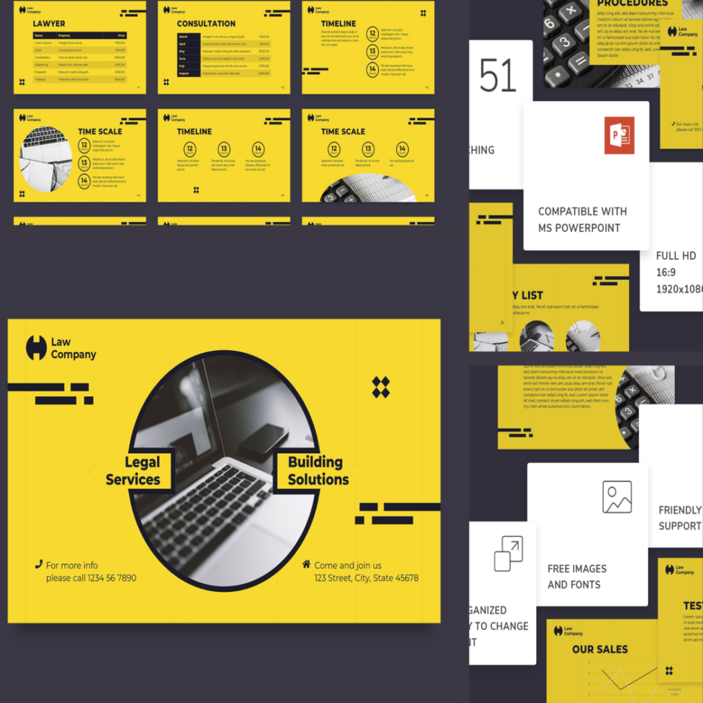 Legal Services Lawyer PowerPoint Presentation Template – MasterBundles