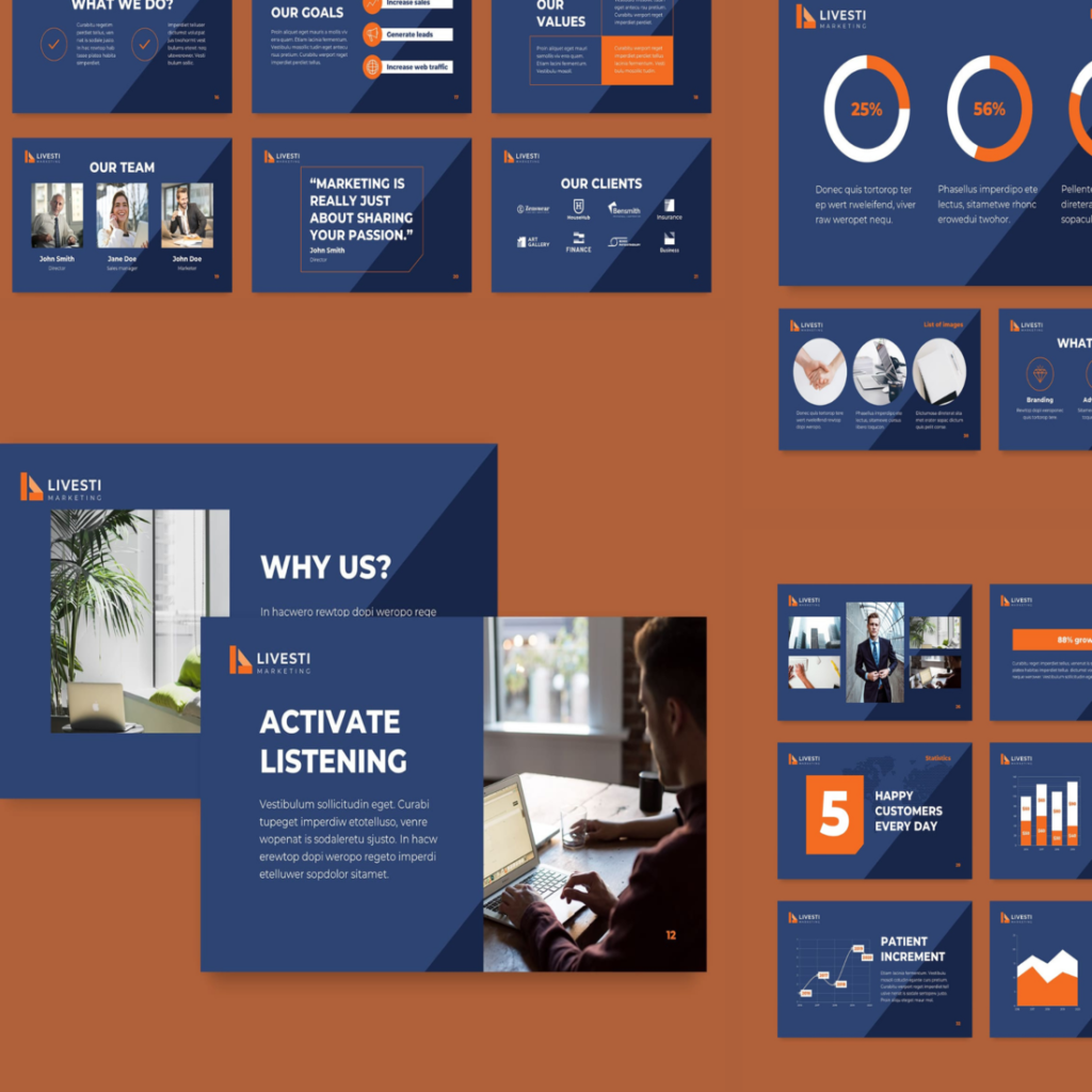 Marketing Agency PowerPoint Presentation Template – MasterBundles