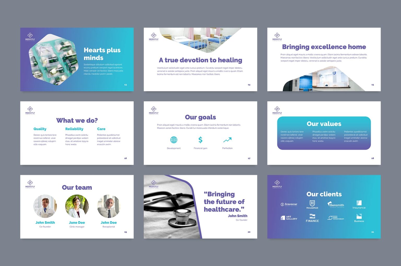 Medical Clinic PowerPoint Presentation Template – MasterBundles