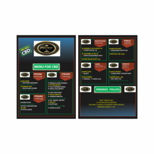 Menu card design font and back - MasterBundles